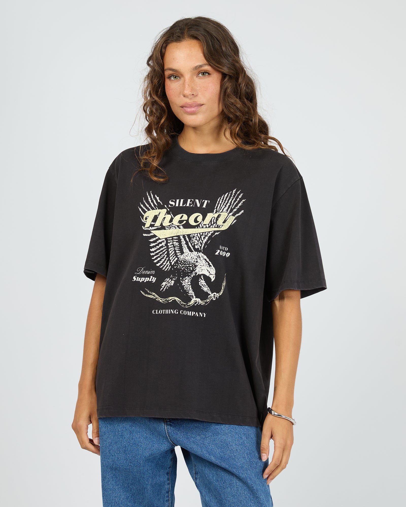Dystopia Tee Washed Black – Silent Theory